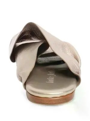 FORTE_FORTE Metallic Criss-cross Sandals