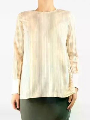 Brunello Cucinelli Striped Silk Blouse