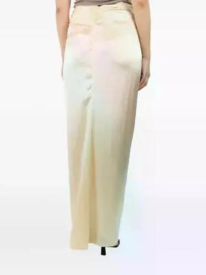 Johanna Ortiz Cream Knot-front Maxi Skirt
