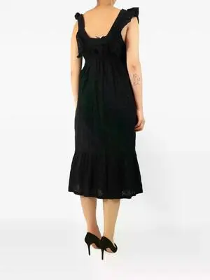 Ba&sh Broderie Anglaise Ruffled Midi Dress