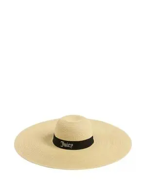 Juicy Couture Logo Embellished Floppy Hat - Neutrals