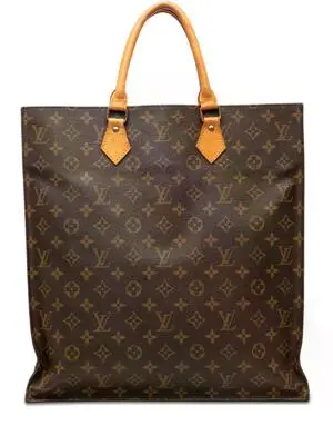 LOUIS VUITTON Monogram Sac Plat Tote Bag - Brown