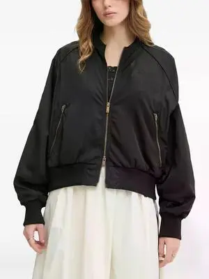 Adidas Sheer Polka-dot Trim Bomber Jacket
