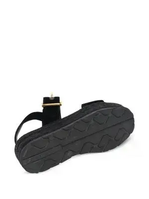 Prada Velvet Platform Sandals