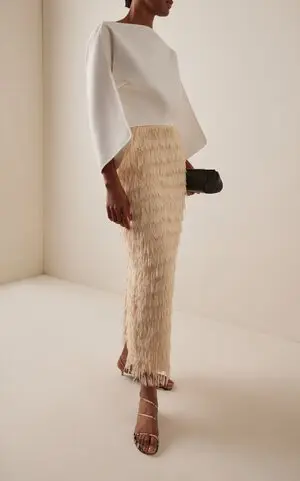 Maticevski Resonate Fringed Maxi Skirt