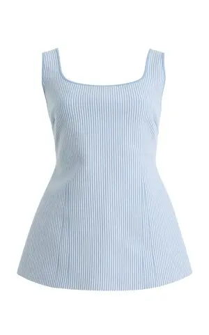 HIGH SPORT Inna Seersucker Top - Stripe