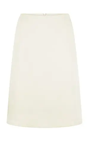 HARRIS TAPPER Exclusive Crume Satin Midi Skirt - Ivory