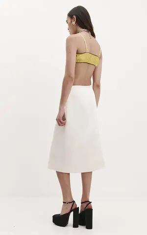 HARRIS TAPPER Exclusive Crume Satin Midi Skirt
