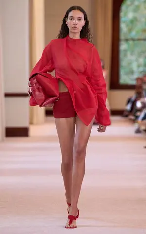 Aje Varleta Suede Leather Shorts