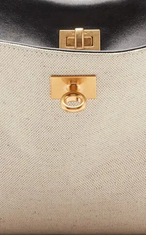 Balenciaga Rodeo Small Canvas And Leather Top Handle Bag