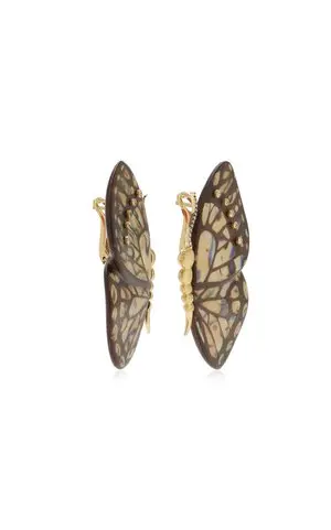 SILVIA FURMANOVICH Marquetry Butterfly Earrings