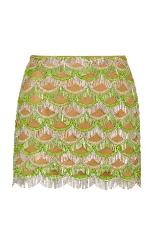 ANDRÉS PAJÓN Vira Embroidered Tulle Mini Skirt