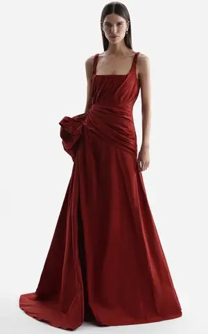 Rachel Gilbert Orta Bow-detailed Gown