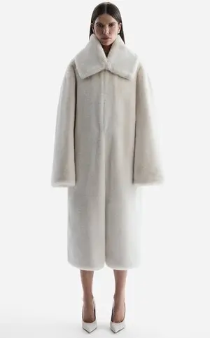 Rachel Gilbert Noah Faux Fur Coat - Ivory