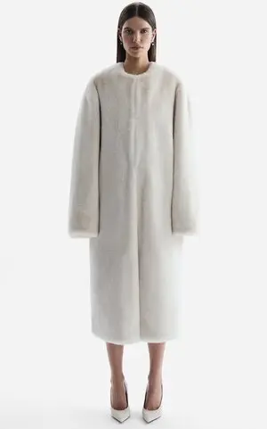 Rachel Gilbert Noah Faux Fur Coat - Ivory