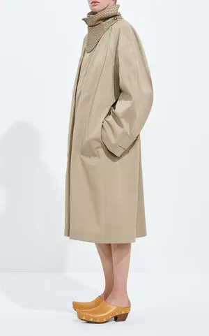 Bottega Veneta Intrecciato-collar Cotton Coat
