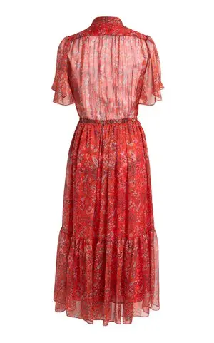 Etro Patterned Silk Midi Dress