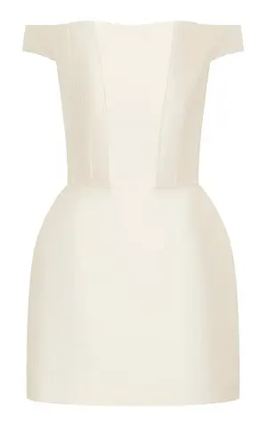 Rachel Gilbert Anice Off-the-shoulder Mini Dress - Ivory