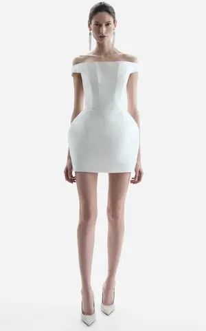 Rachel Gilbert Anice Off-the-shoulder Mini Dress