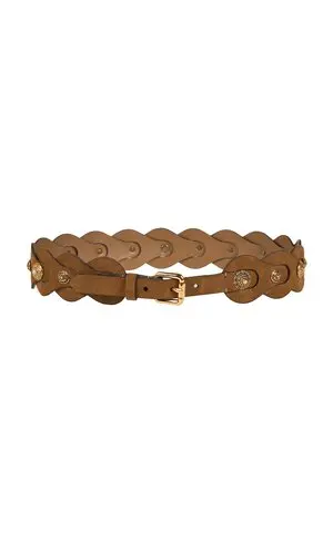 Etro Leather Belt With Rings - Brown