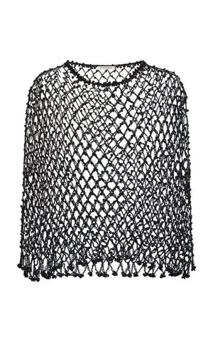 BY MALENE BIRGER Zalia Open-knit Cape - Black