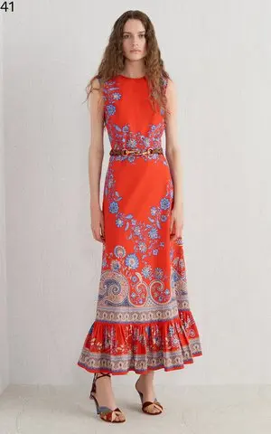 Etro Printed Cotton Maxi Dress