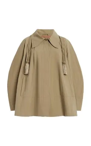 BY MALENE BIRGER Kamille Cotton-blend Trench Jacket - Green