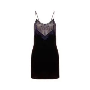 MAISON SEL Lace Detailed Mini Dress - Brown