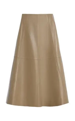BY MALENE BIRGER Leather Midi Skirt
