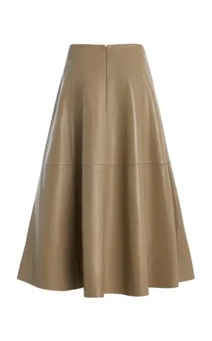 BY MALENE BIRGER Leather Midi Skirt