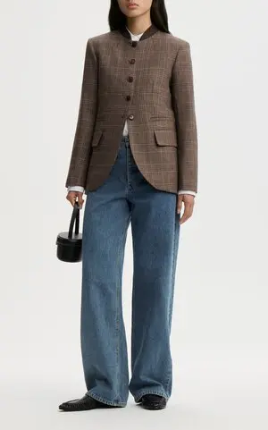 BY MALENE BIRGER Claye Checked Virgin Wool Jacket