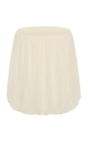 ST. AGNI Strapless Balloon Silk Top
