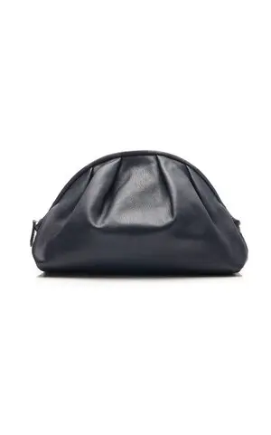 THE ROW The Row Charlotte Slouchy Goatskin Clutch Navy