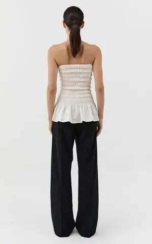 ST. AGNI Carter Wool Polyester Straight Leg Trouser