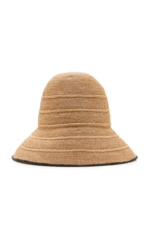Janessa Leoné Teagan Raffia Straw Bucket Hat - Neutral