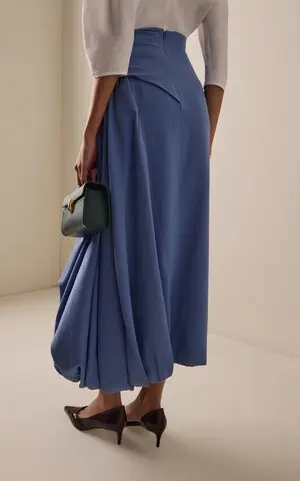 Lela Rose Faille Draped Bubble Skirt