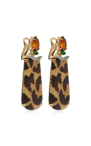 SILVIA FURMANOVICH Marquetry Wood Earrings