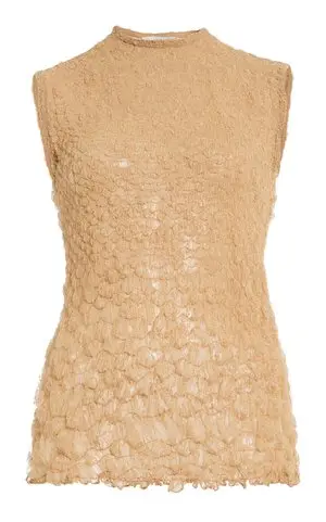 THE ROW Luma Textured Lace Tank Top - Neutral