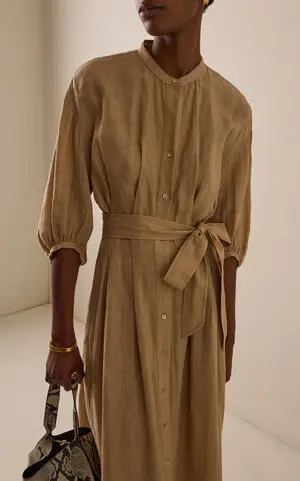 TWP Poet Sleeve Linen Maxi Dress