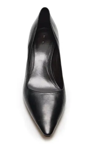 THE ROW Liisa Leather Wedge Pumps - Black