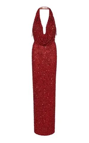 Rachel Gilbert Presley Sequin-embellished Gown - Red