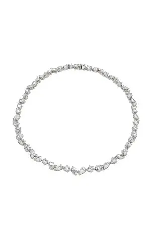 YESSAYAN 18k Gold Mixed Shape Rivière Necklace - White
