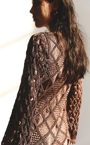PALMA CANARIA Handwoven Macramé Mini Dress