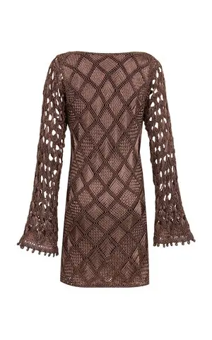 PALMA CANARIA Handwoven Macramé Mini Dress