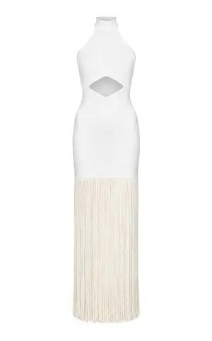 ANDRÉS PAJÓN Aire Fringe Maxi Dress