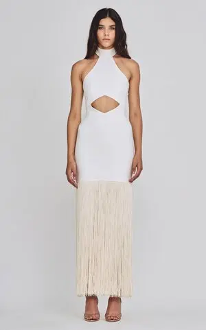 ANDRÉS PAJÓN Aire Fringe Maxi Dress
