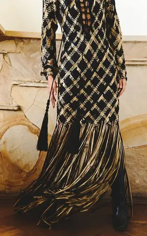 PALMA CANARIA Gretta Handwoven Macramé Maxi Dress