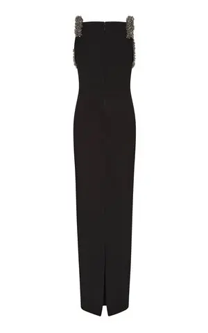 Rachel Gilbert Riley Embellished Wool-silk Gown
