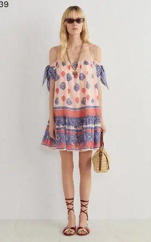 Etro Off-the-shoulder Cotton Mini Dress