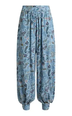 Etro Printed Balloon-leg Pants - Blue